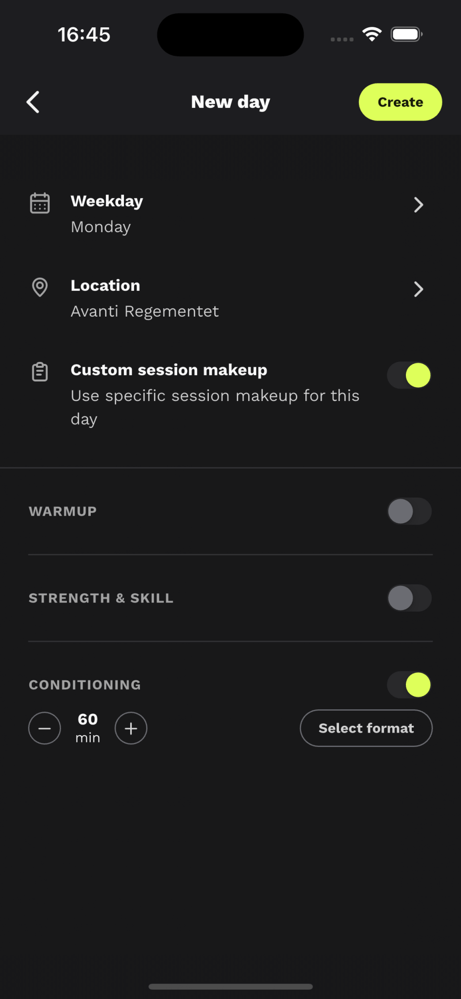 How to setup running on separate days - Relentless Method